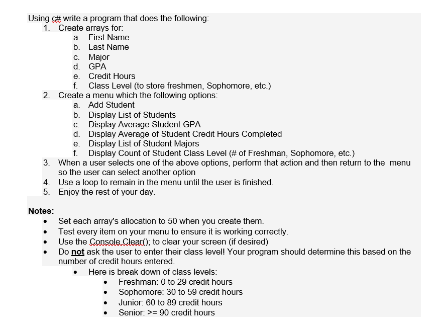 Solved Using C Write A Program That Does The Following 1