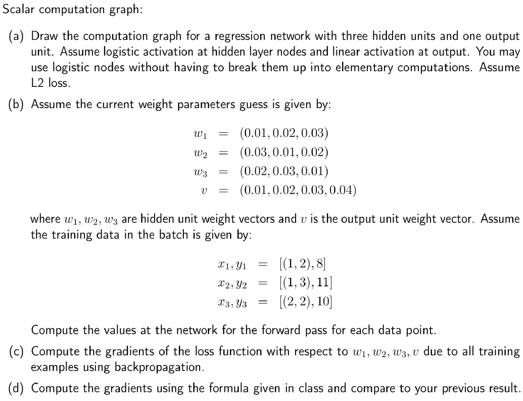 Scalar computation graph: (a) Draw the computation | Chegg.com Scalar computation graph: (a) Draw the computation | Chegg.com