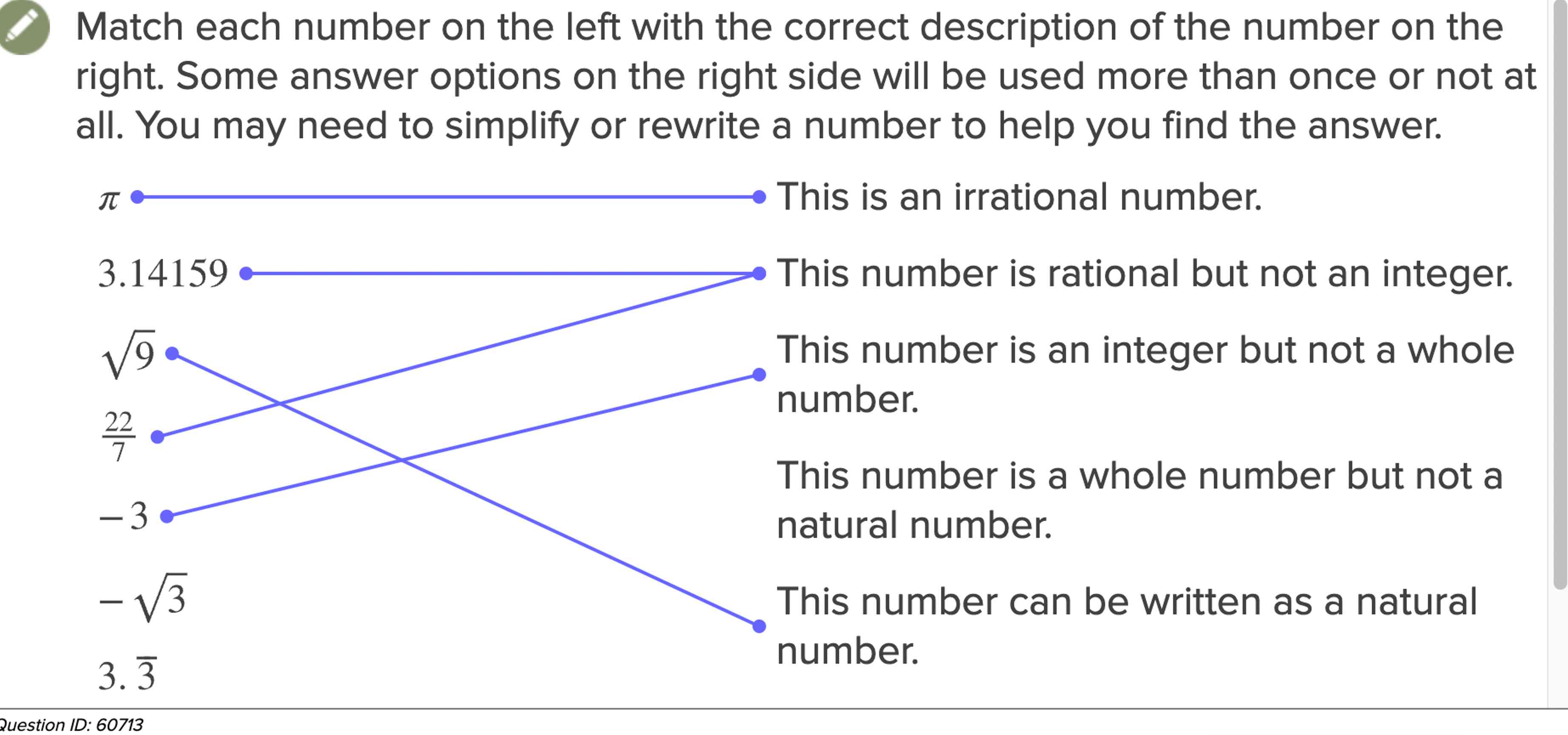 Solved Match each number on the left with the correct | Chegg.com