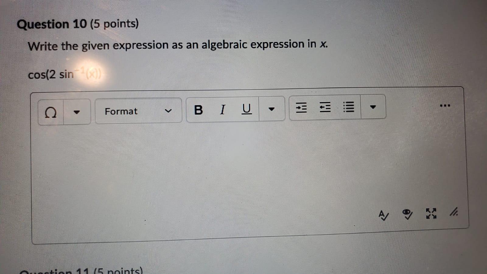 Solved Question 10 (5 points) Write the given expression as | Chegg.com