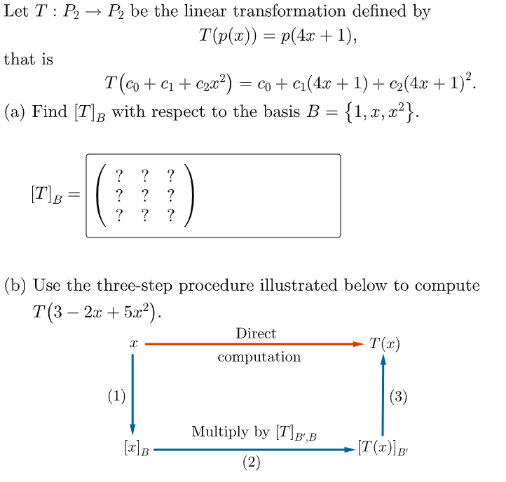 Solved Let T: P2 → P2 be the linear transformation defined | Chegg.com
