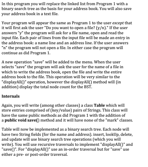 Solved In this program you will replace the linked list from | Chegg.com
