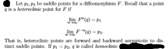 Solved Let p1,p2 be saddle points for a diffeomorphism F. | Chegg.com