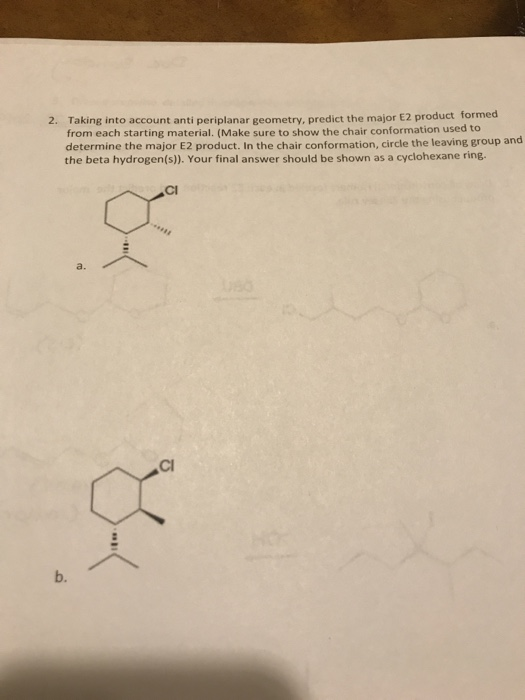 Solved Taking into account anti periplanar geometry, predict | Chegg.com