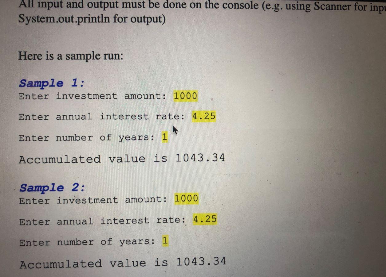 Solved Programming language: java Share screenshot and | Chegg.com