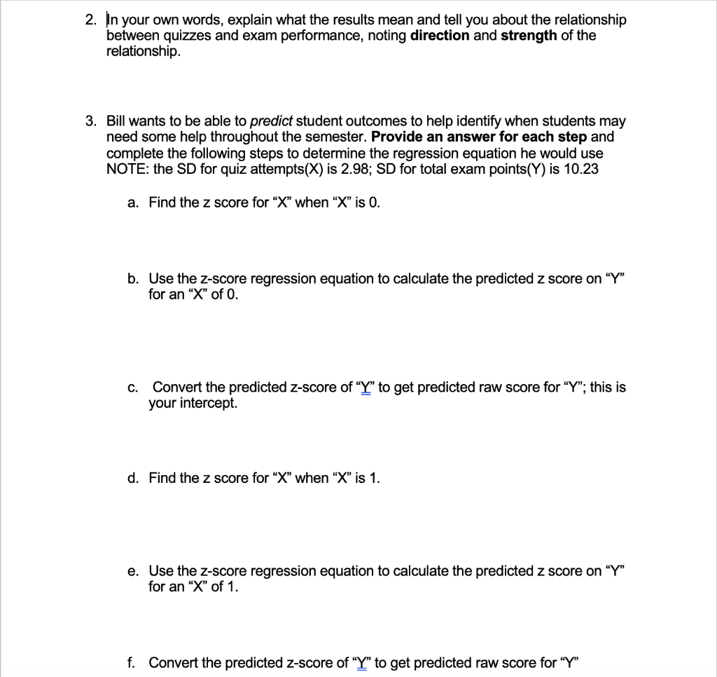1. Using these data below, compute the correlation | Chegg.com