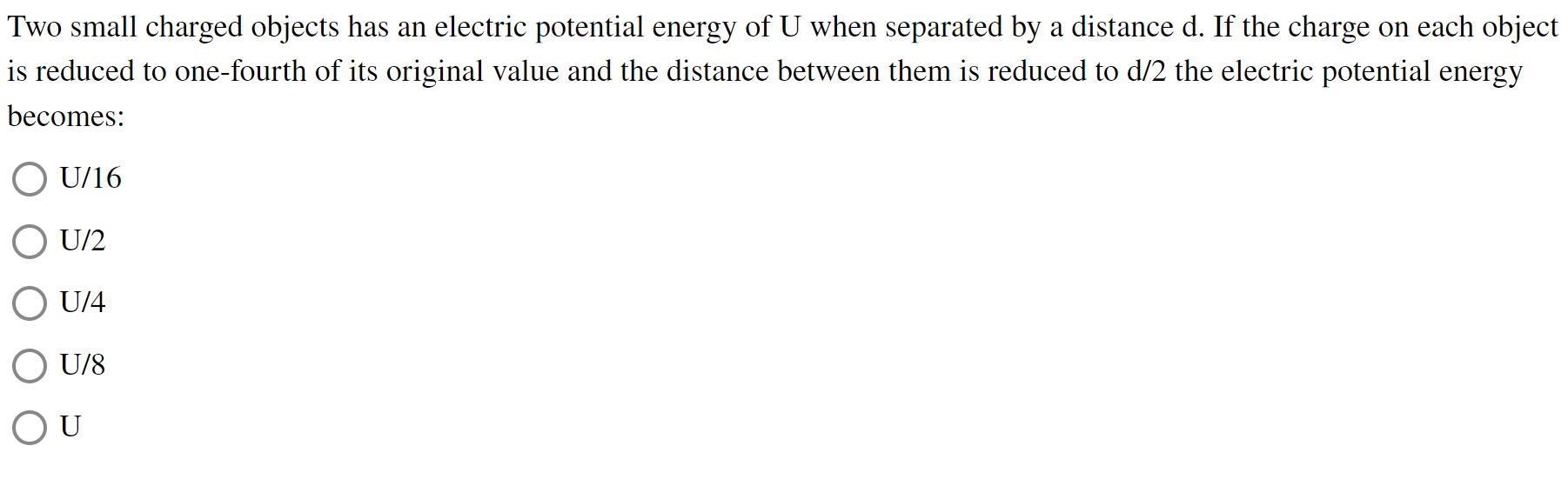 Solved Two small charged objects has an electric potential | Chegg.com