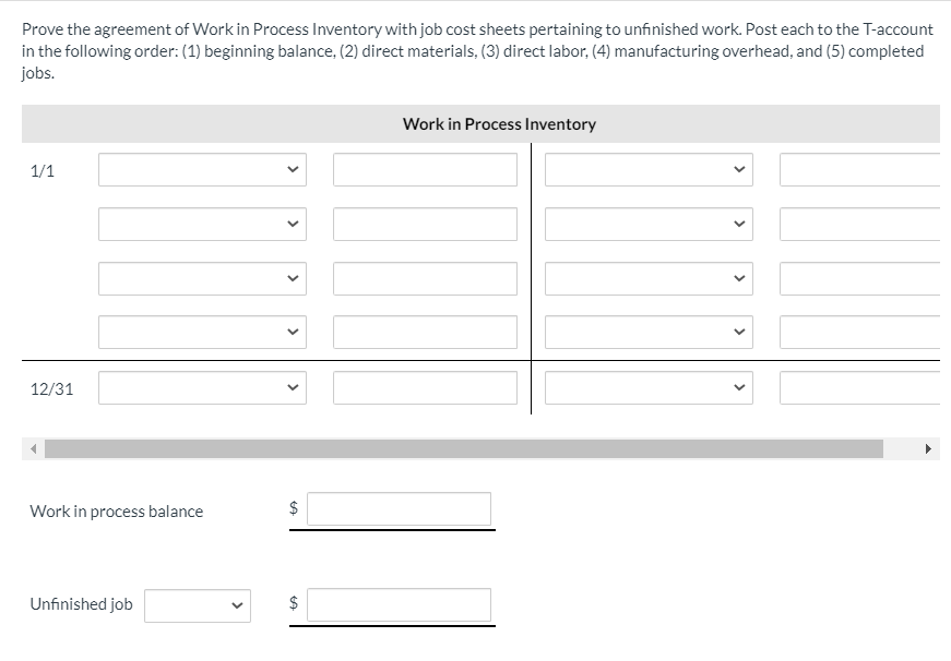 Solved Prove the agreement of Work in Process Inventory | Chegg.com
