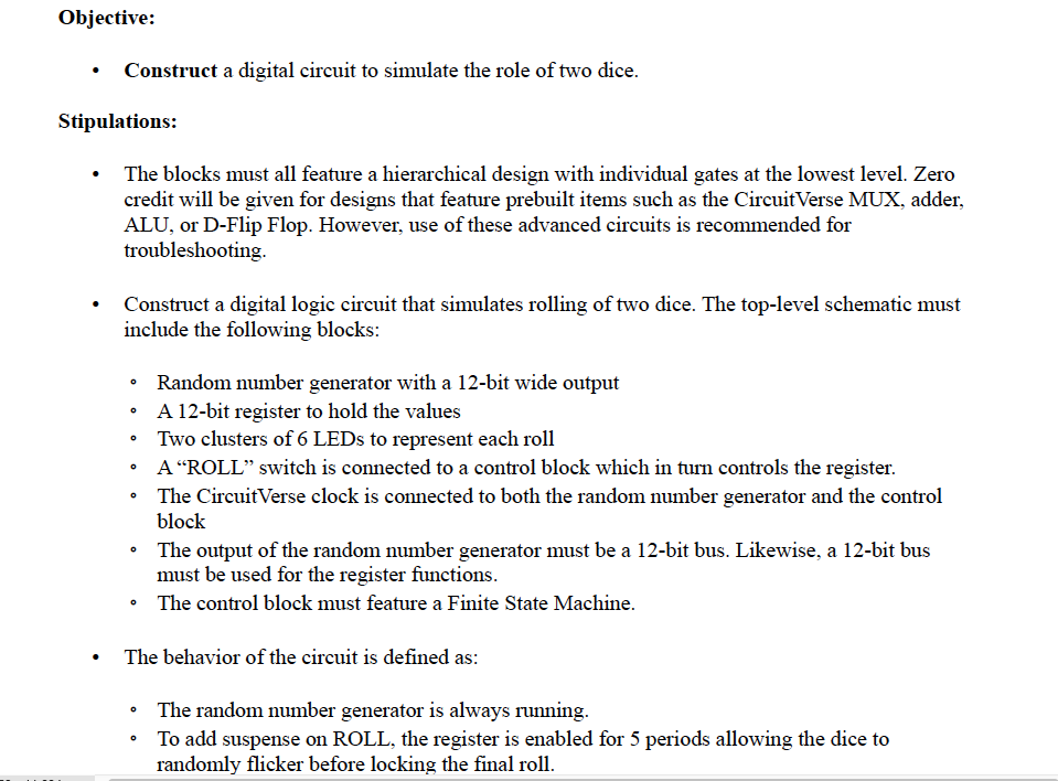 Solved Objective: • Construct a digital circuit to simulate | Chegg.com