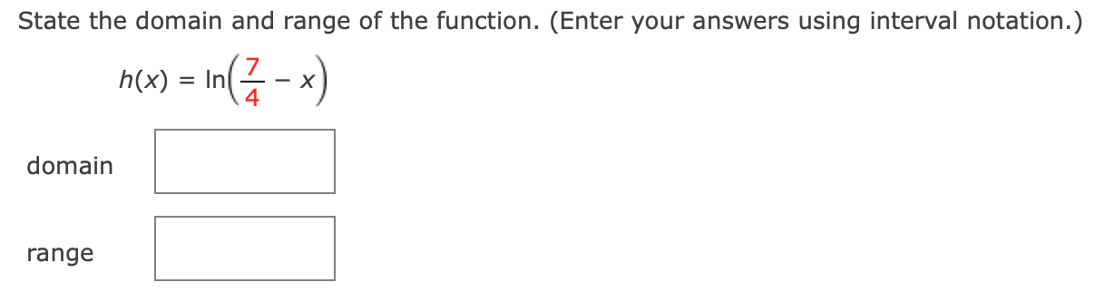 Solved State the domain and range of the function. (Enter | Chegg.com