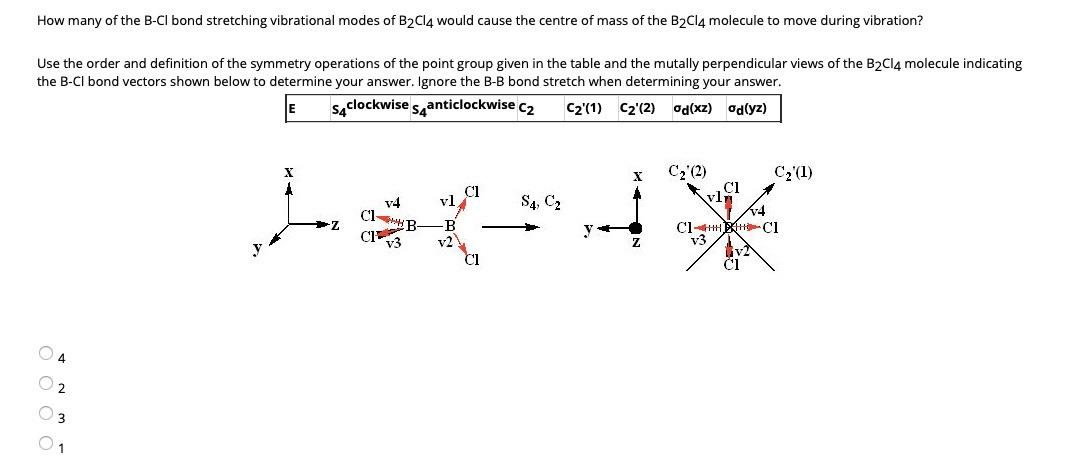 Solved Use the projection operator method with the B-Cl bond | Chegg.com