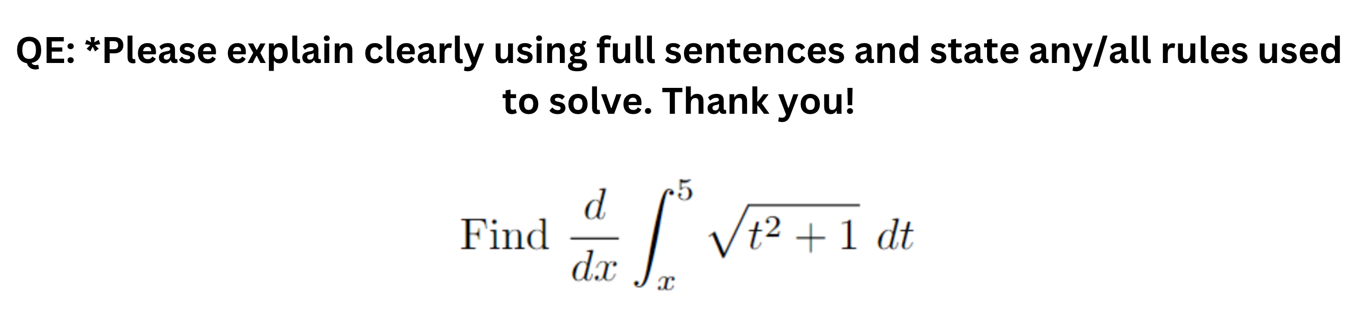 QE: *Please explain clearly using full sentences and | Chegg.com