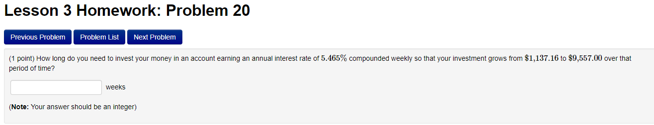 Solved Lesson 3 Homework: Problem 20 Previous Problem | Chegg.com