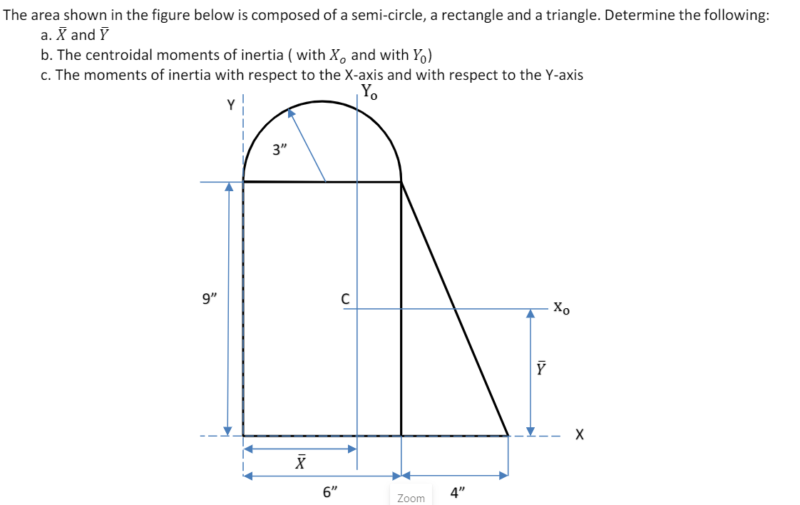 Solved The area shown in the figure below is composed of a | Chegg.com