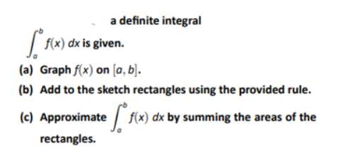 Solved a definite integral ∫abf(x)dx is given. (a) Graph | Chegg.com