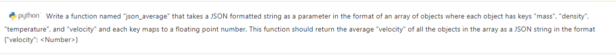 Solved python Write a function named "json_average" that | Chegg.com