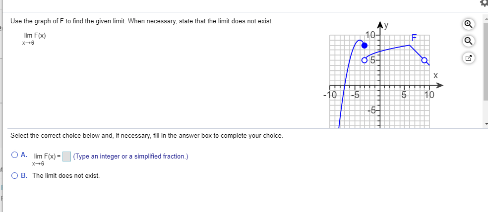 Solved Use the graph of F to find the given limit. When | Chegg.com