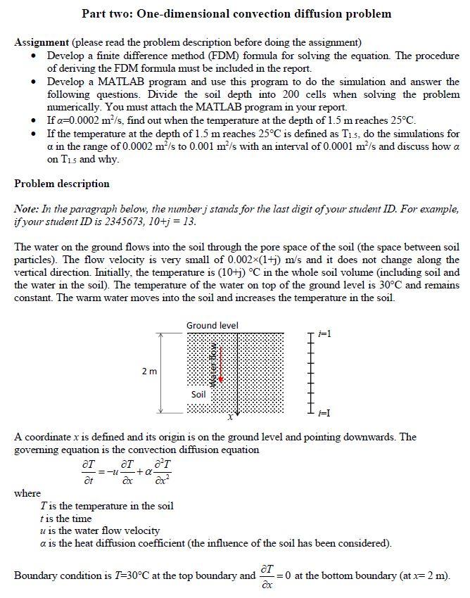 Solved Part Two One Dimensional Convection Diffusion