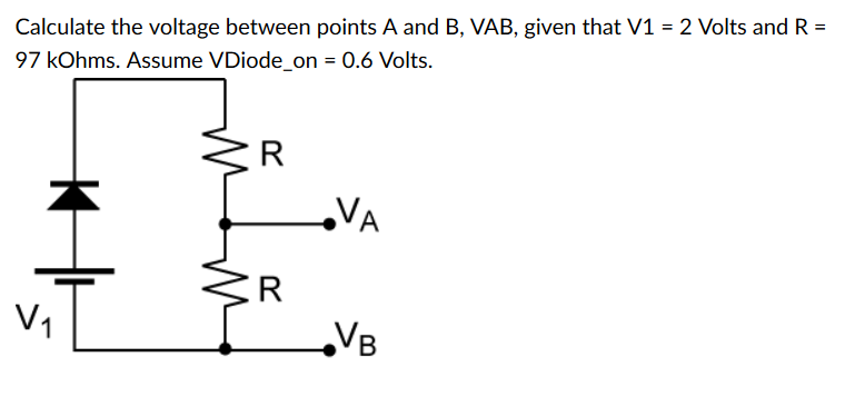 Solved Calculate the voltage between points A and B, VAB, | Chegg.com