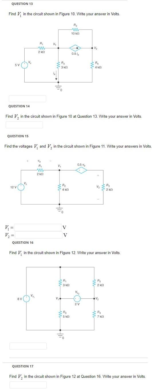 Solved Find V1 in the circuit shown in Figure 10. Write your | Chegg.com