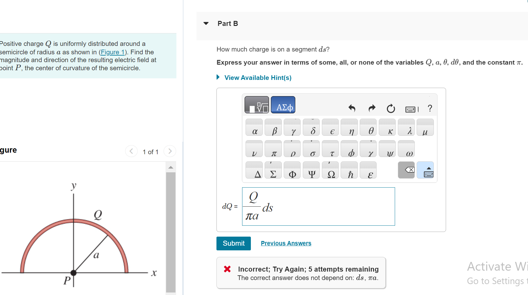 Solved Positive charge Q is uniformly distributed around a | Chegg.com