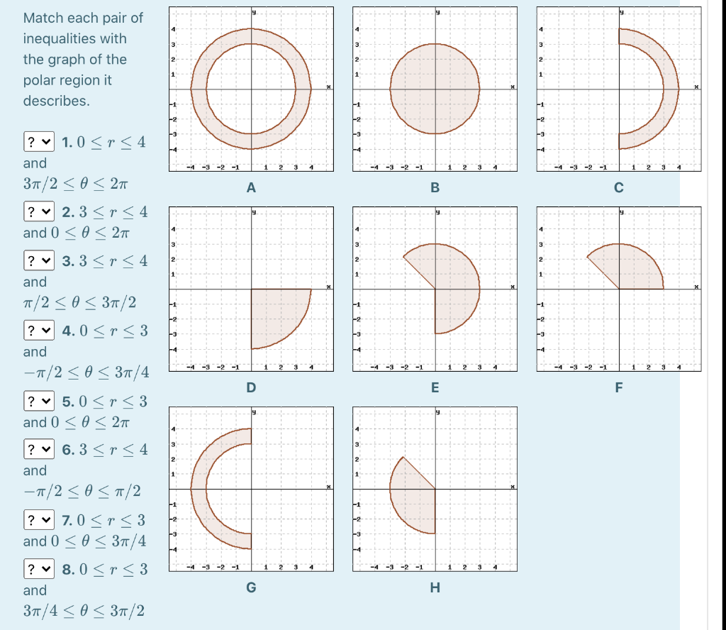 Solved Match each pair of inequalities with the graph of the | Chegg.com Solved Match each pair of inequalities with the graph of the | Chegg.com