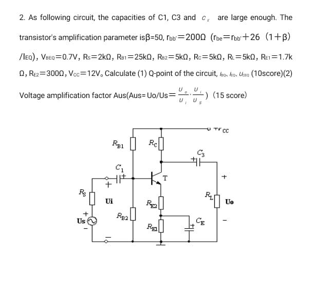 Solved 2. As following circuit, the capacities of C1,C3 and | Chegg.com
