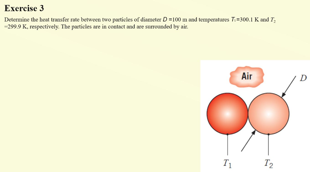 Solved Exercise 3 Determine The Heat Transfer Rate Between Chegg