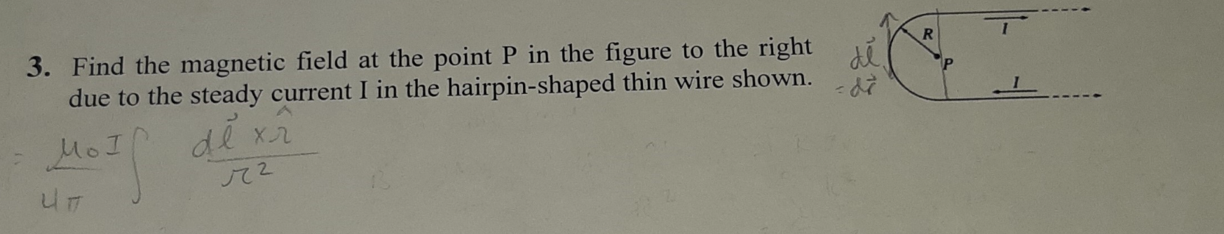 Solved 3. Find the magnetic field at the point P in the | Chegg.com
