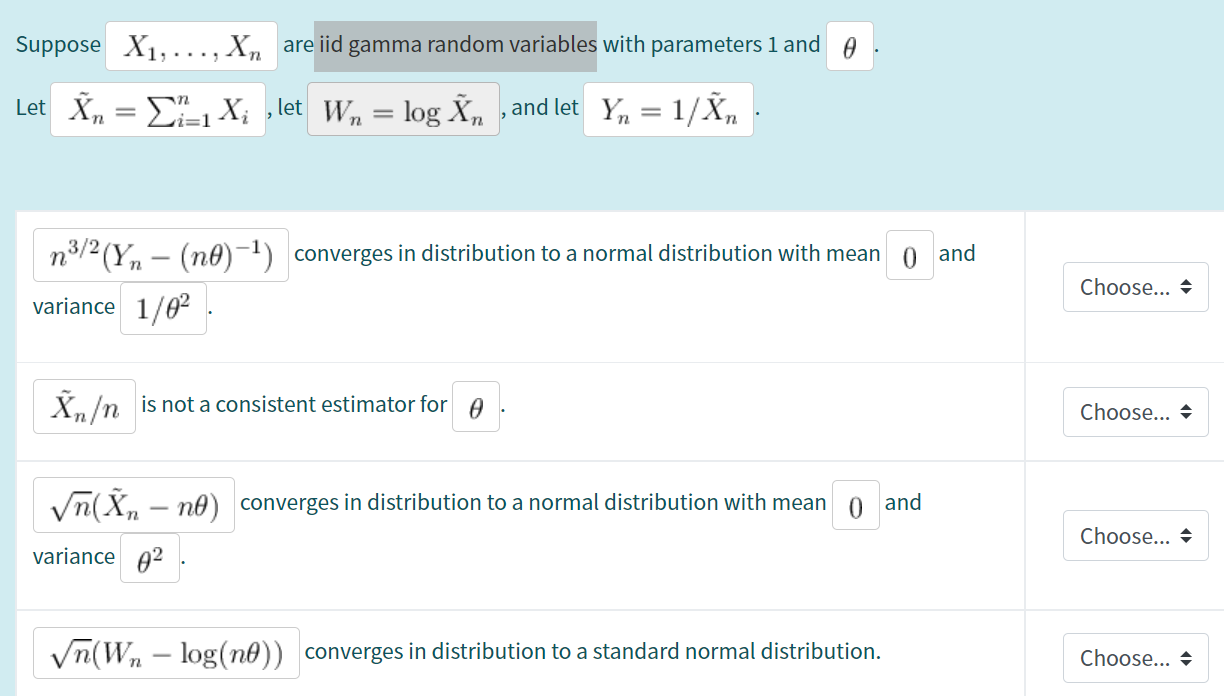 Suppose X1, ..., Xn are iid gamma random variables | Chegg.com