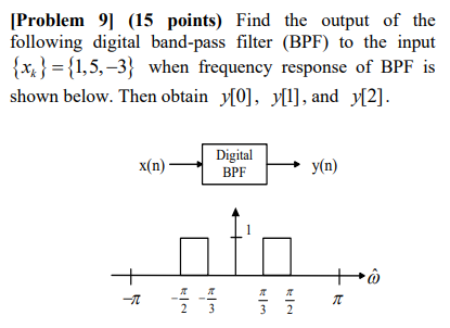 Solved [Problem 9) (15 points) Find the output of the | Chegg.com