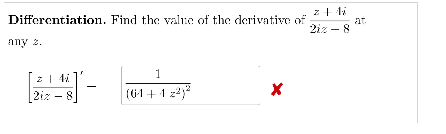 Solved Differentiation. Find the value of the derivative of | Chegg.com