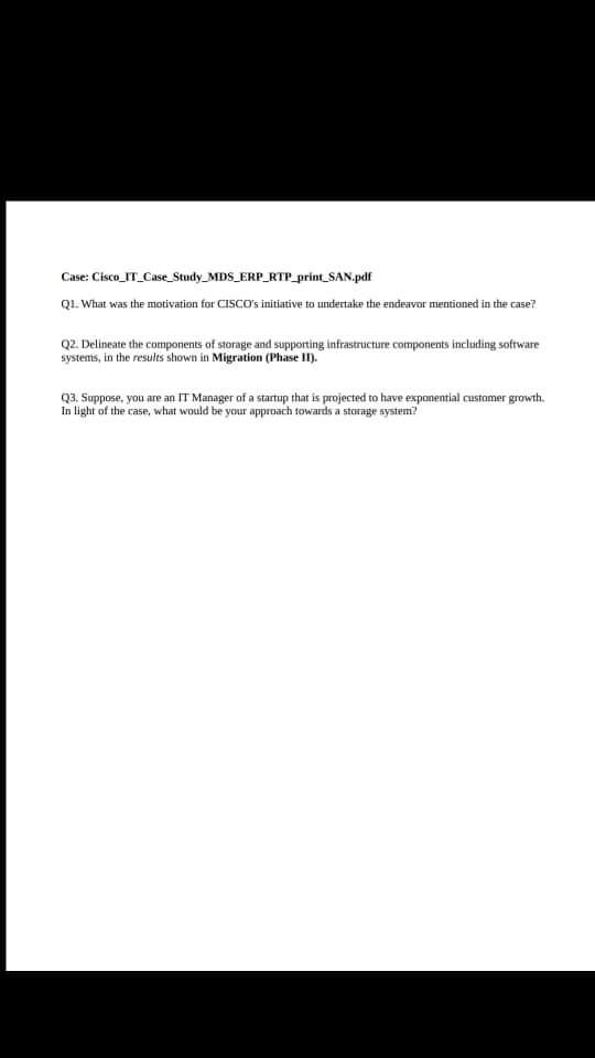 Solved Case: Cisco_IT_Case_Study_MDS_ERP_RTP_print_SAN.pdf | Chegg.com