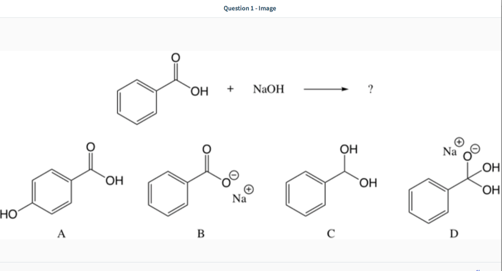 Solved What species if formed when benzoic acid reacts with | Chegg.com