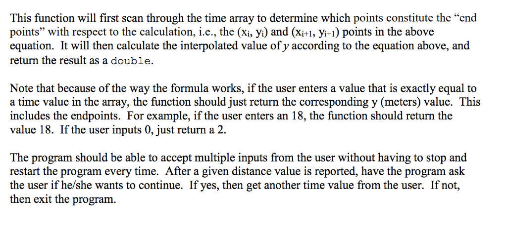 Solved can be used to interpolate values between every two | Chegg.com