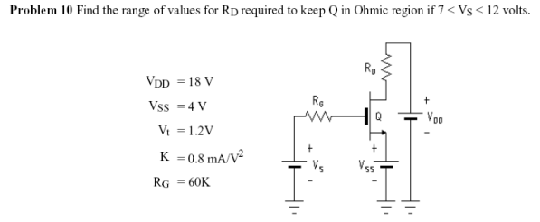 Solved Problem 10 Find the range of values for Rp required | Chegg.com