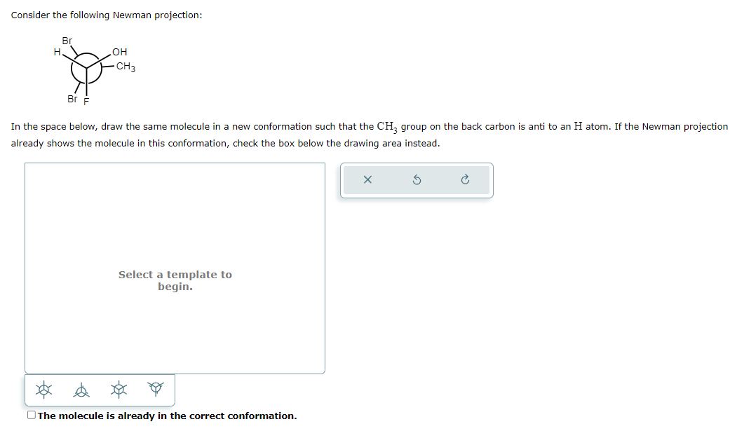 Solved Consider the following Newman projection:In the space | Chegg.com