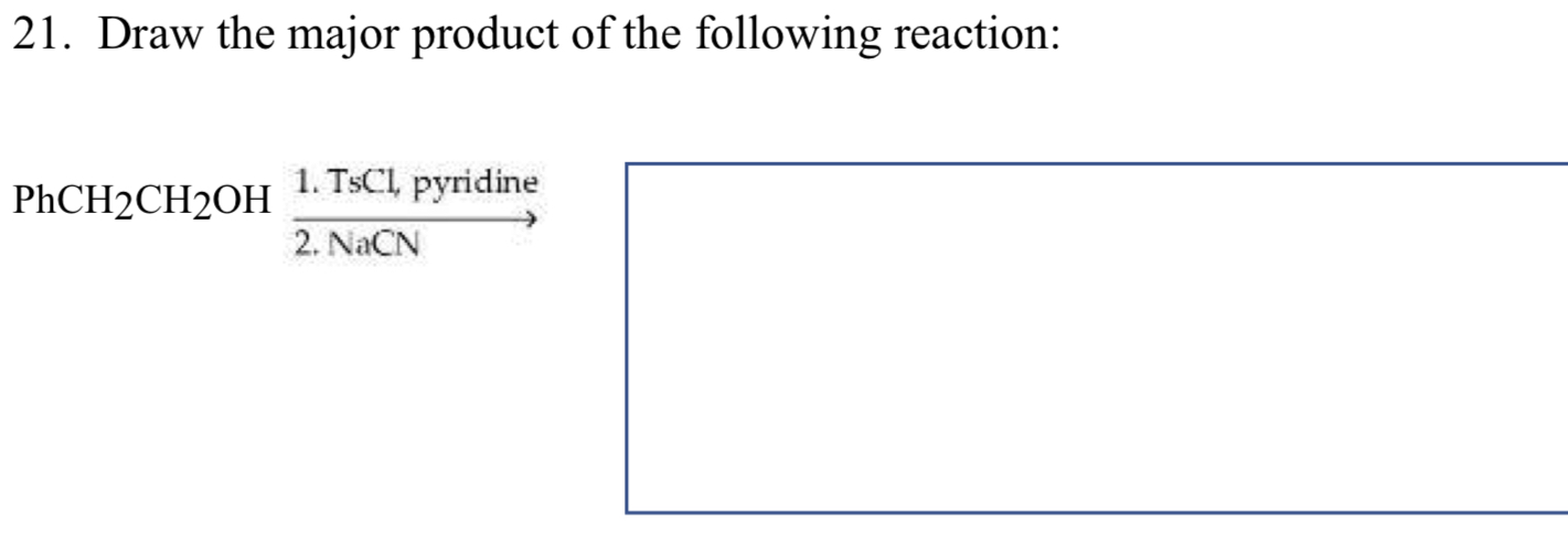 Solved Draw the major product of the following | Chegg.com