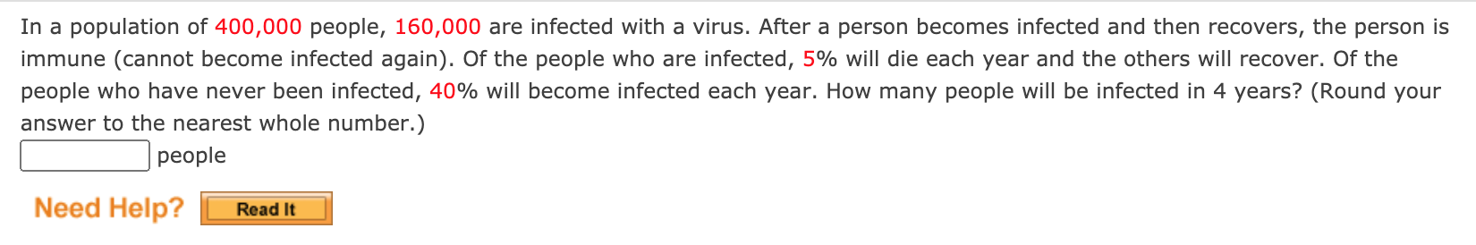 Solved In a population of 400,000 people, 160,000 are | Chegg.com