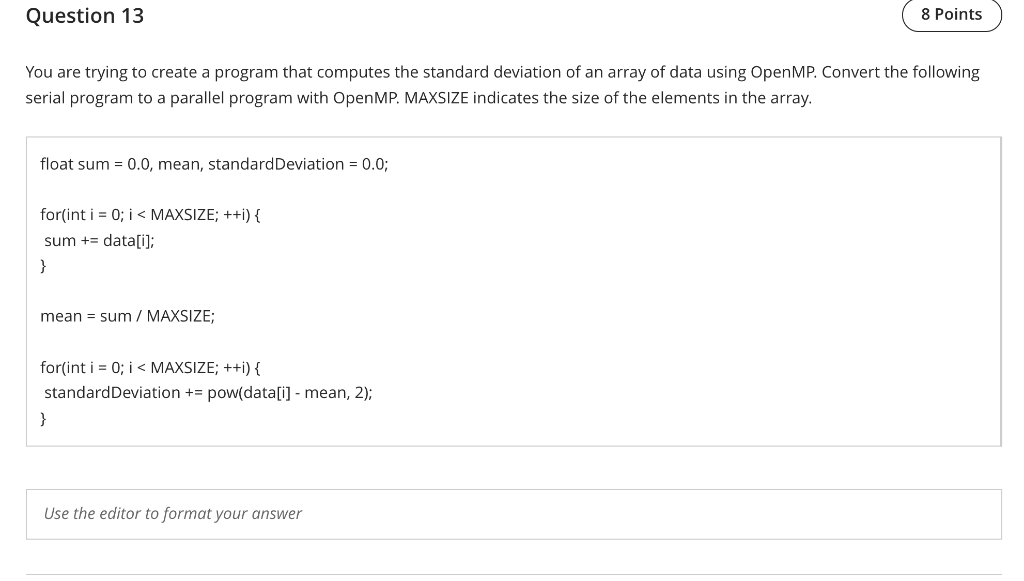 Solved Question 13 8 Points You are trying to create a | Chegg.com