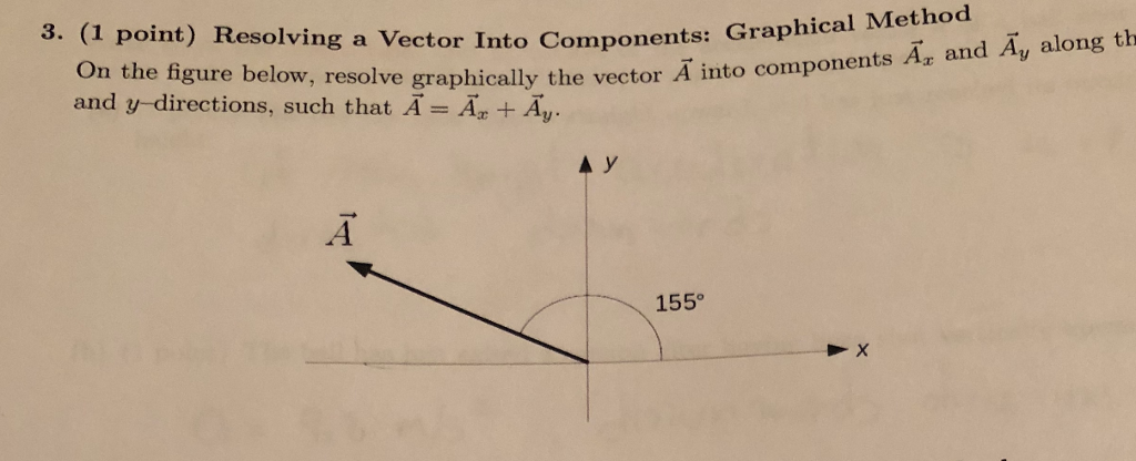 Solved 3. (1 point) Resolving a Vector Into Components: | Chegg.com