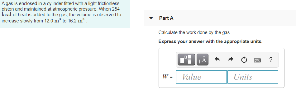 Solved A gas is enclosed in a cylinder fitted with a light | Chegg.com