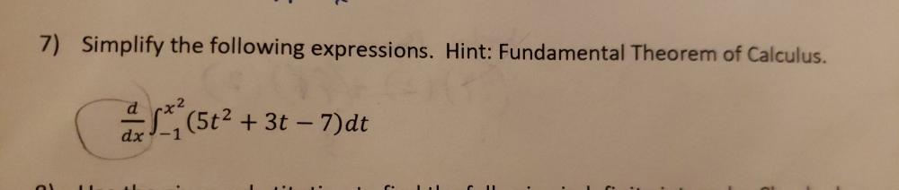 Solved 7) Simplify the following expressions. Hint: | Chegg.com