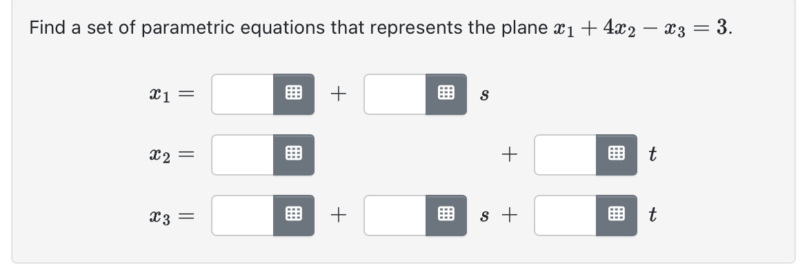 Solved Find a set of parametric equations that represents | Chegg.com
