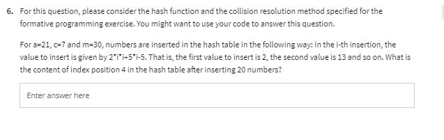 Solved For This Question Please Consider The Hash Function 