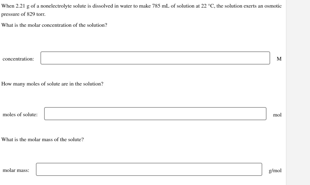 Solved When 2.21 g of a nonelectrolyte solute is dissolved | Chegg.com