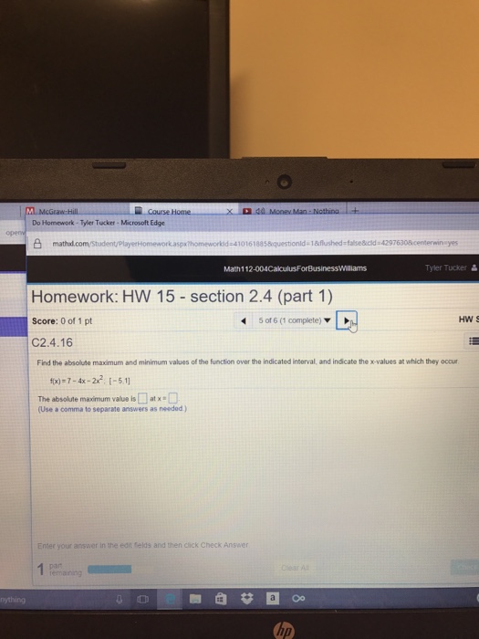 Solved mathd.com/student/playerHomeworkaspx homework 4 | Chegg.com