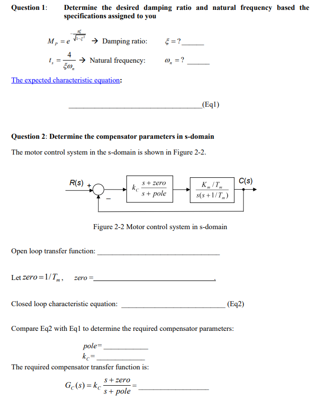 Solved PART A: Design a digital controller for the DC motor | Chegg.com