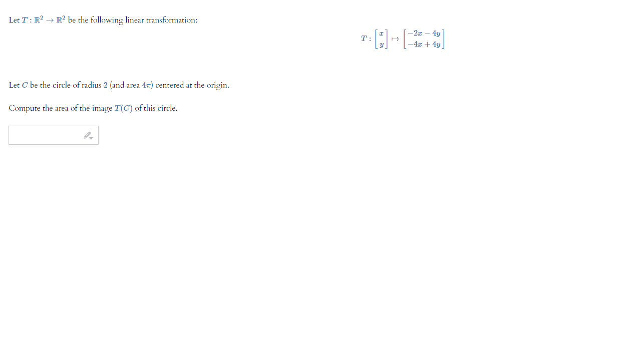 Solved Let T: R2 + Rº be the following linear | Chegg.com