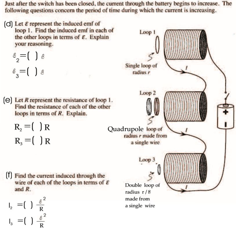 Solved 8. Three loops, all made of the same type of wire, | Chegg.com